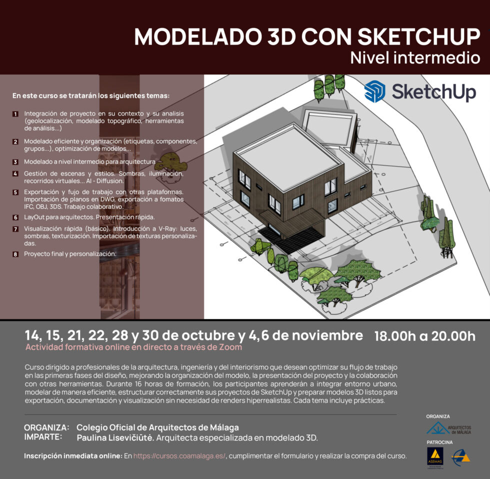 Modelado en 3D con SketchUp - Nivel intermedio - Colegio de Arquitectos ...